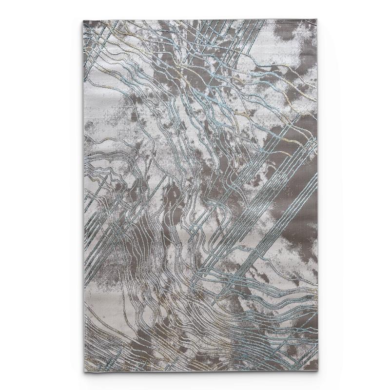 Ikon Abstract Beige Area Carpet - Kristal Carpets
